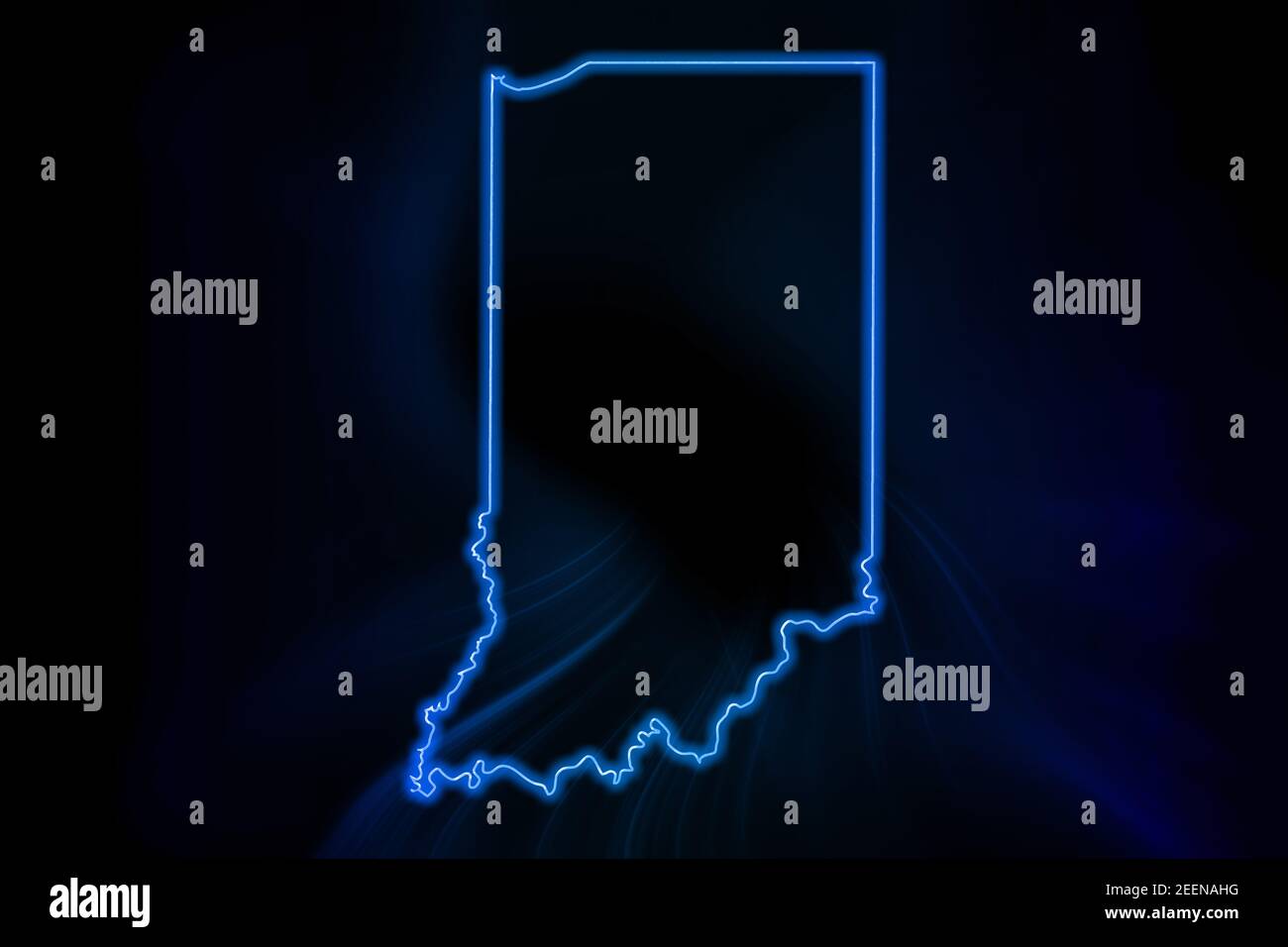 Map of indiana state hi-res stock photography and images - Alamy