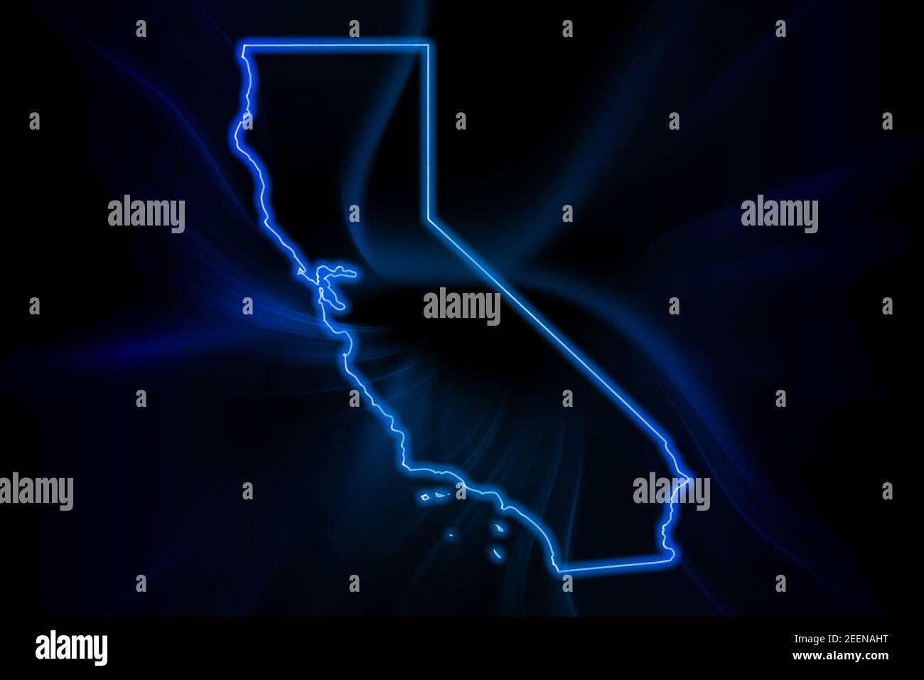 California map outline hi-res stock photography and images - Alamy
