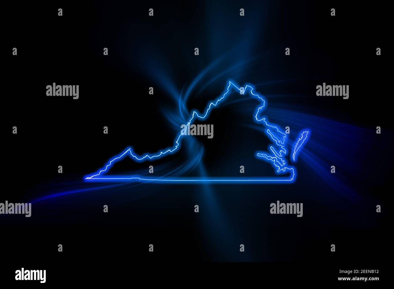 Map of virginia state outline hi-res stock photography and images - Alamy