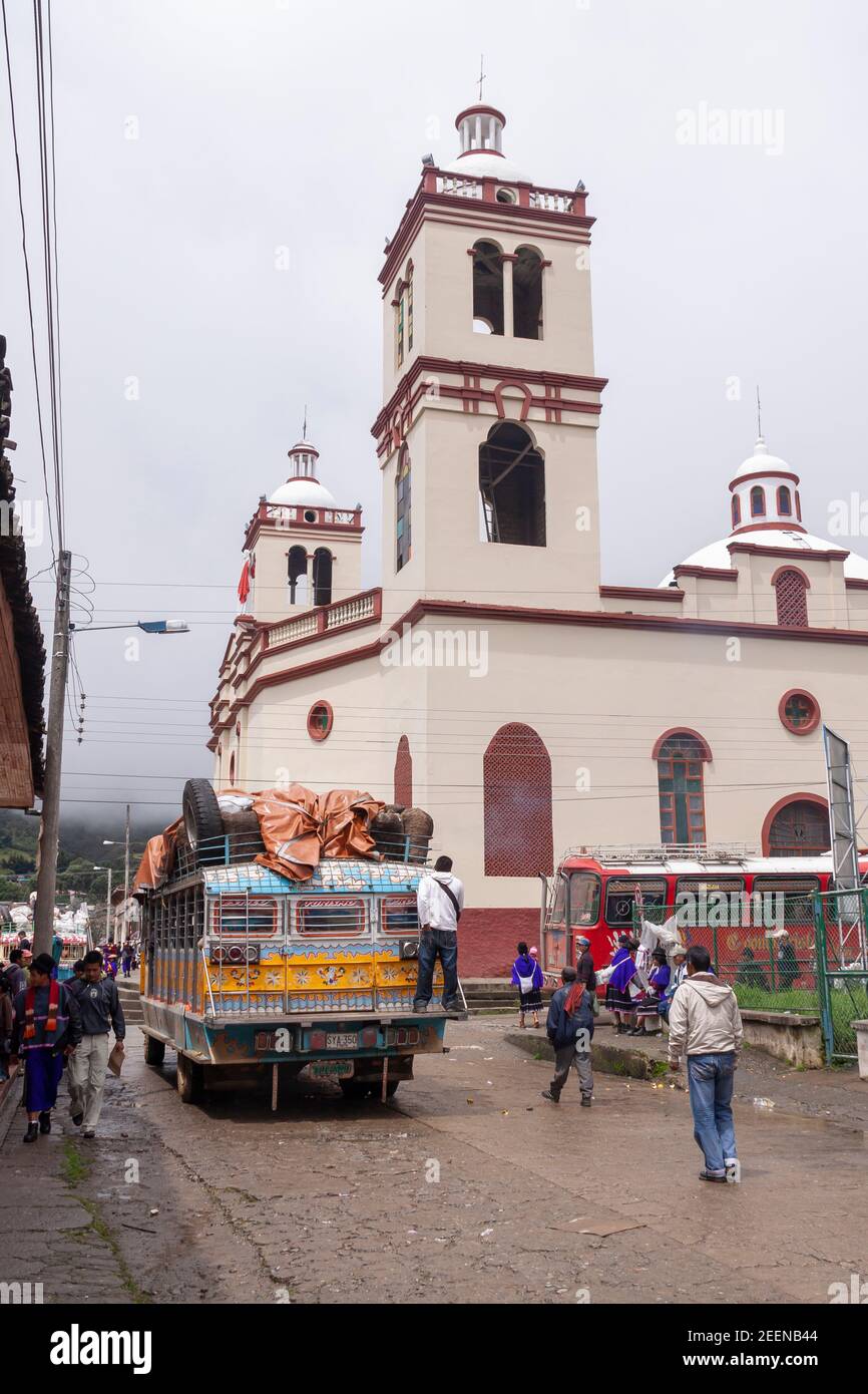 Silvia, Colombia - November 16, 2010: View of Our Lady of Chiquinquira ...