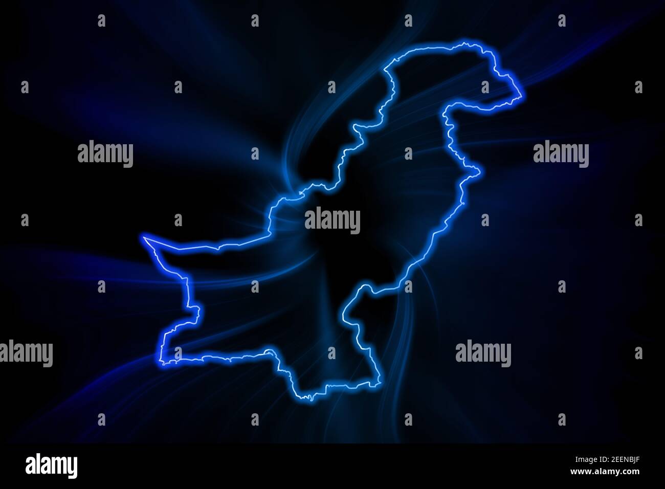 Pakistan map outline hi-res stock photography and images - Alamy