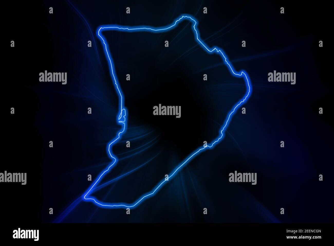 Glowing Map of Palau, modern blue outline map, on dark Background Stock ...