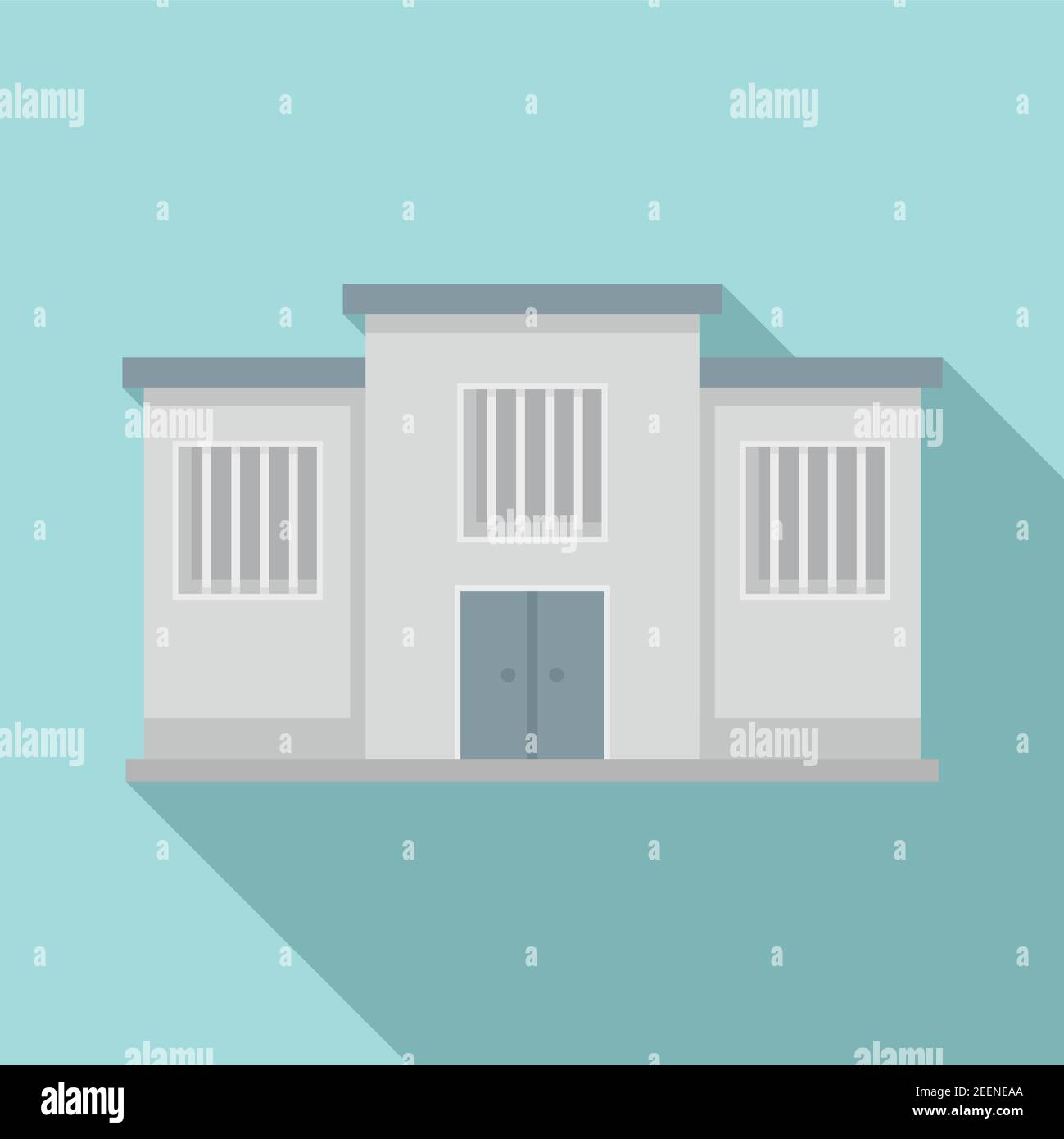Prison city building icon, flat style Stock Vector Image & Art - Alamy