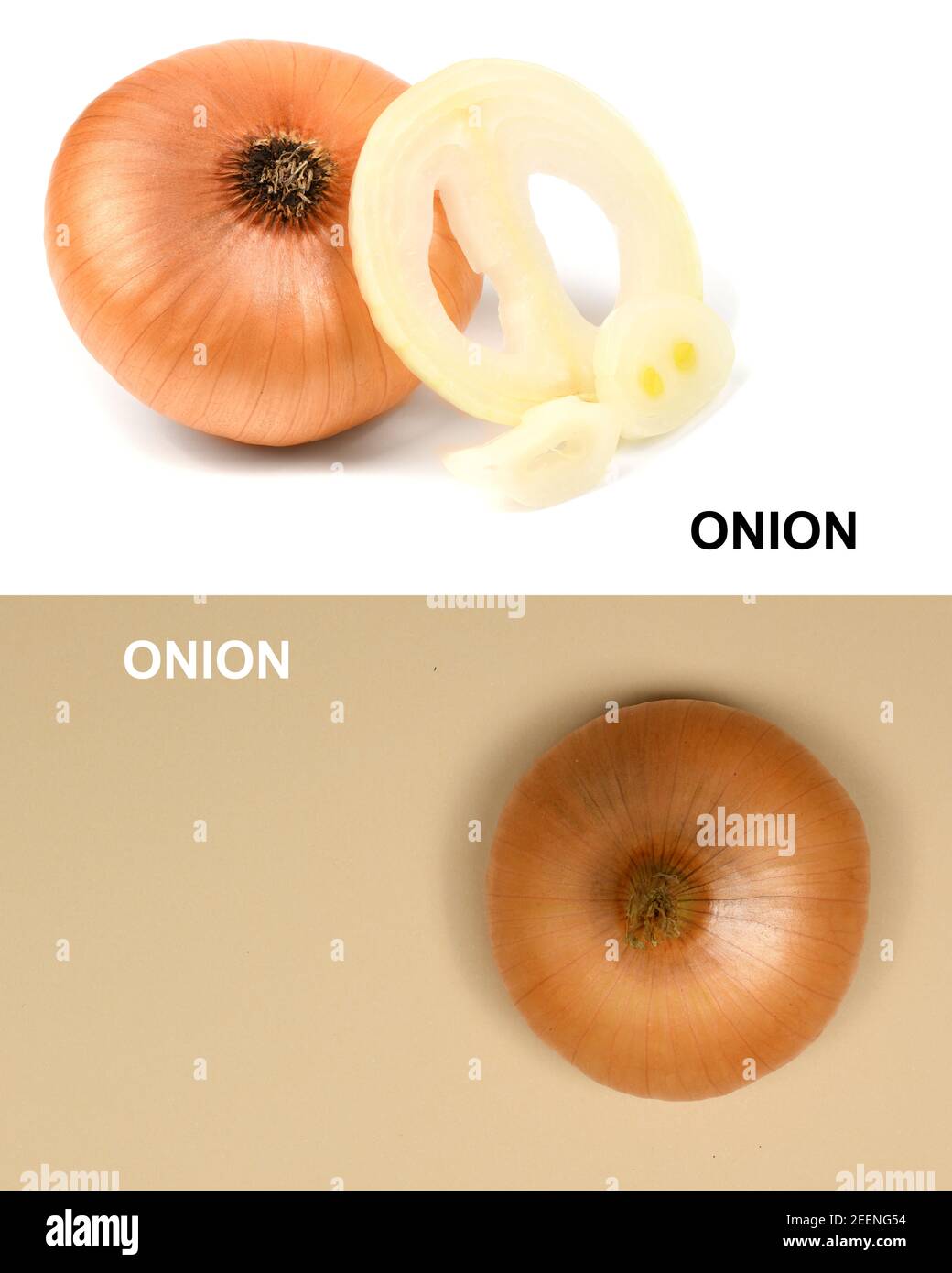 Creative layout made of Yellow onion bulbs. High resolution photo. Full ...