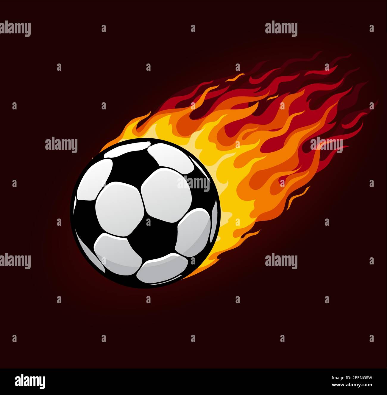 Football Ball On Fire