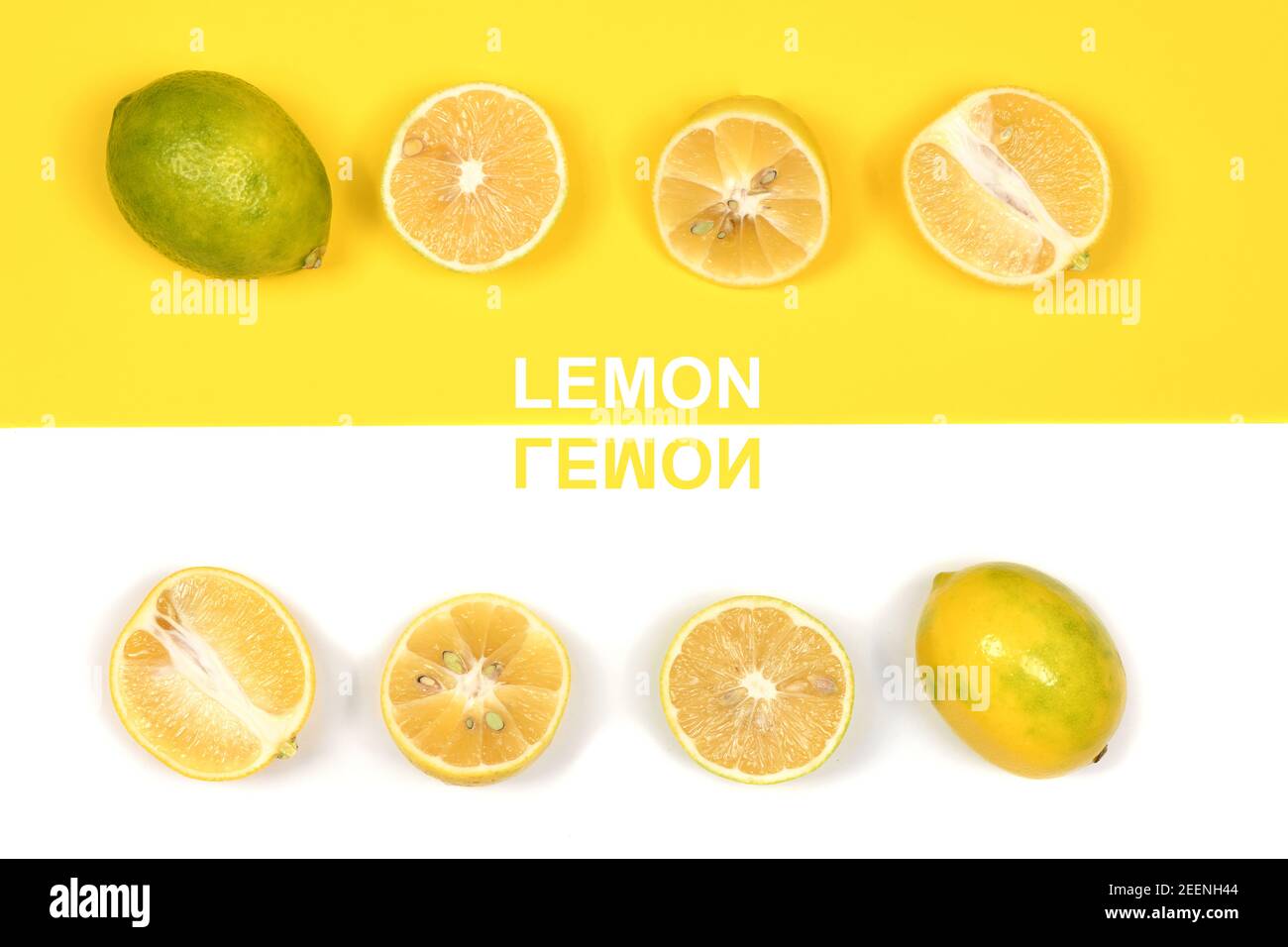 Creative layout made of lemon. High resolution photo. Full depth of ...
