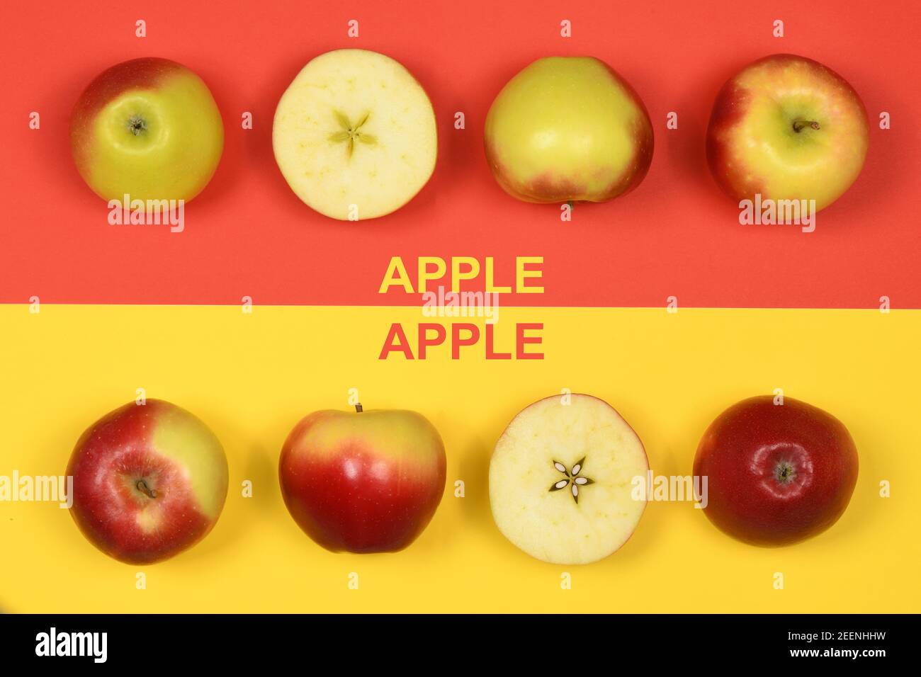 Creative layout made of apple. High resolution photo. Full depth of ...