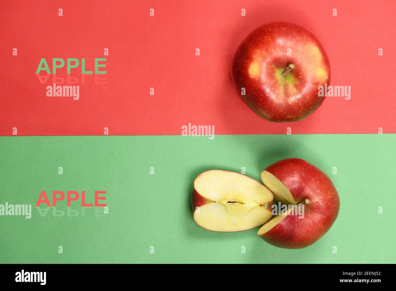 Creative layout made of apple. High resolution photo. Full depth of ...