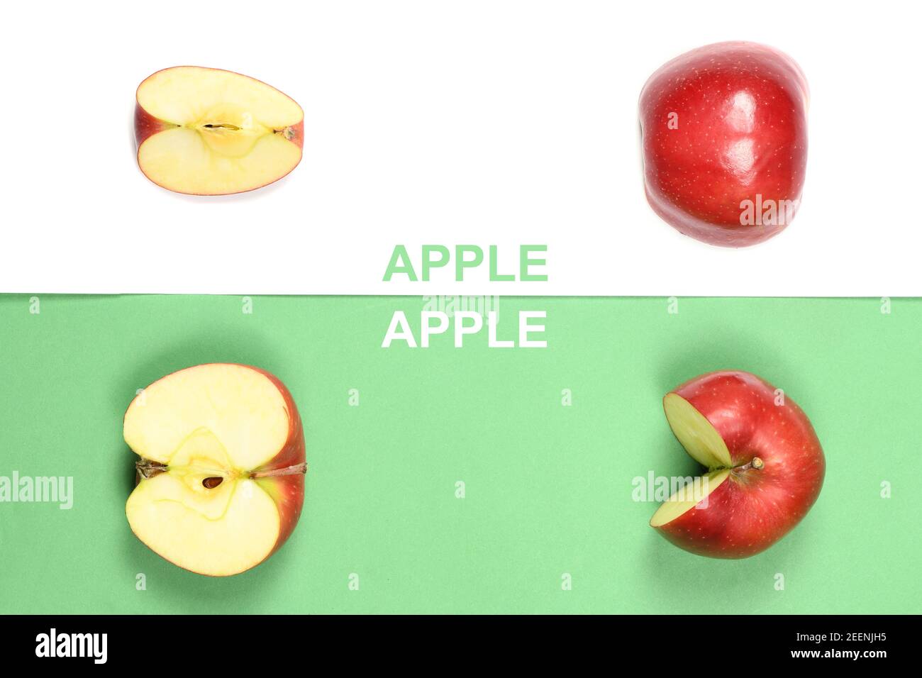 Creative layout made of apple. High resolution photo. Full depth of ...