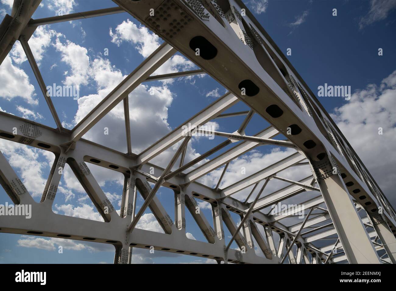 metal structure of the bridge Stock Photo - Alamy