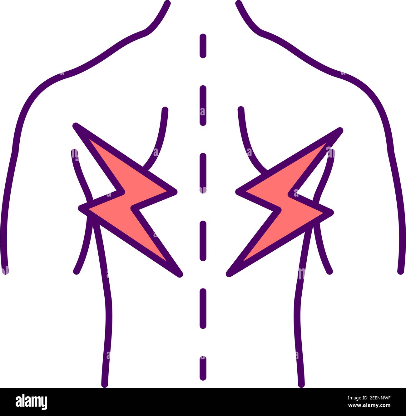 Spinal pain RGB color icon Stock Vector Image & Art - Alamy