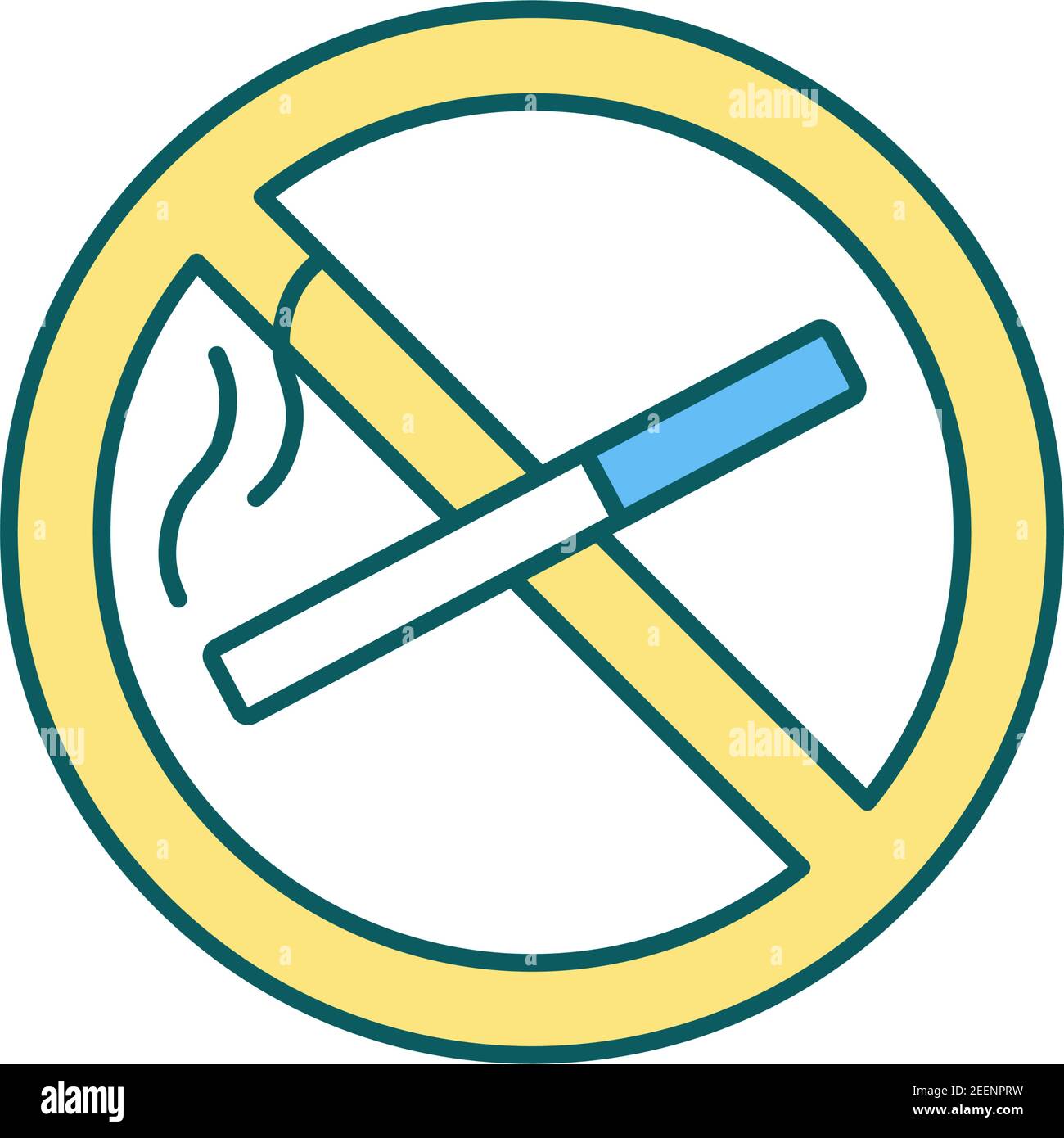 Smoking ban RGB color icon Stock Vector Image & Art - Alamy