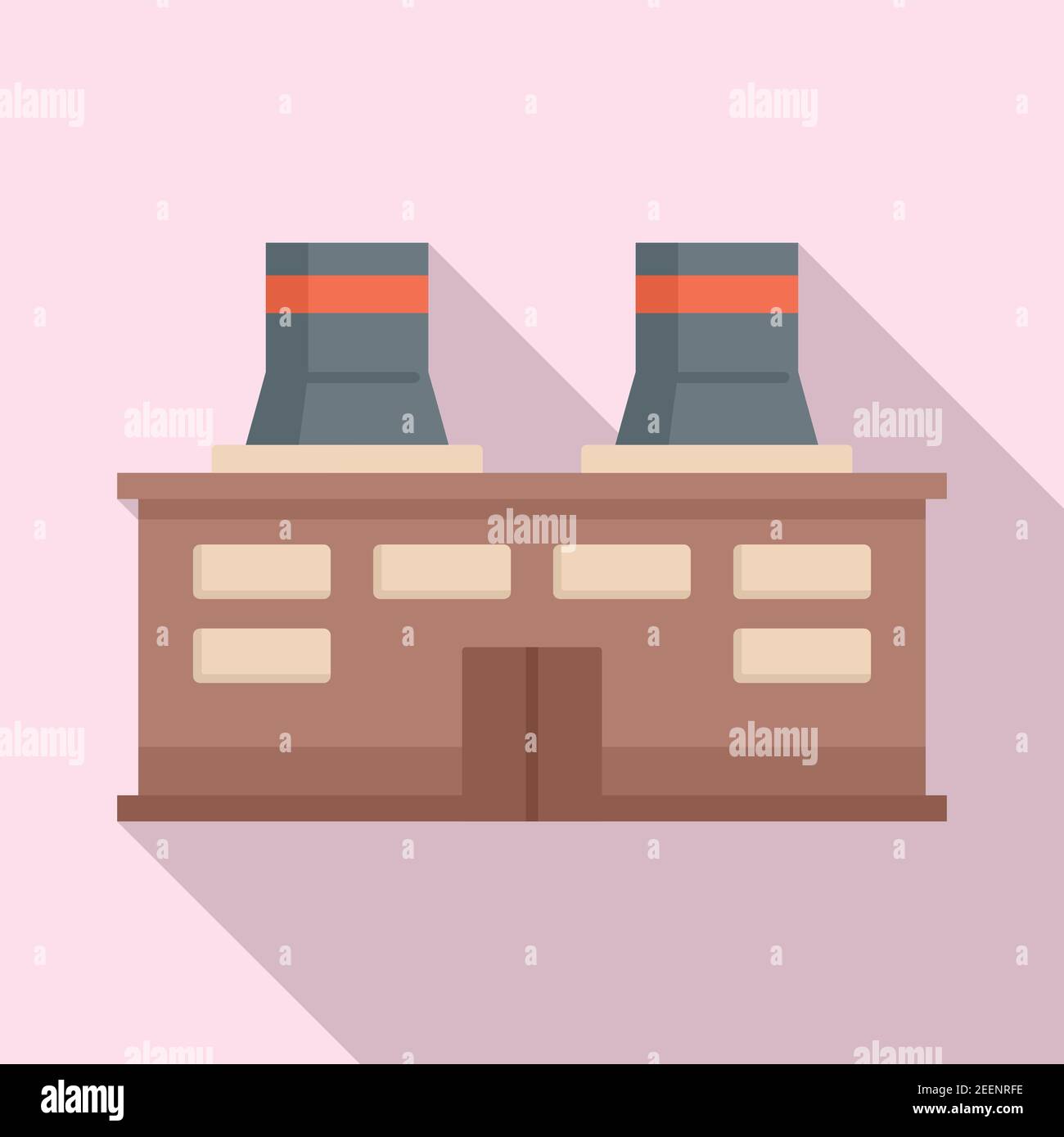 Construction recycle factory icon, flat style Stock Vector Image & Art ...