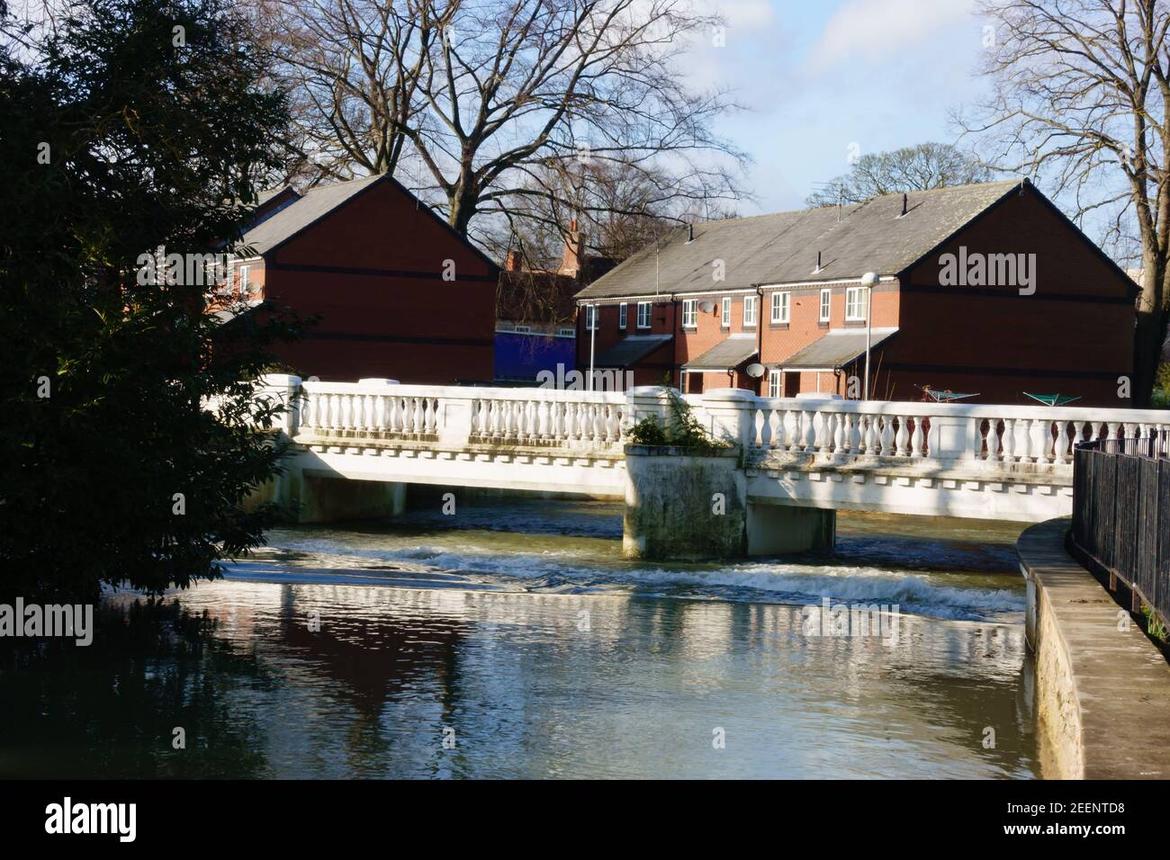 The River Witham high level after recent rain and snow. Wyndham Park ...