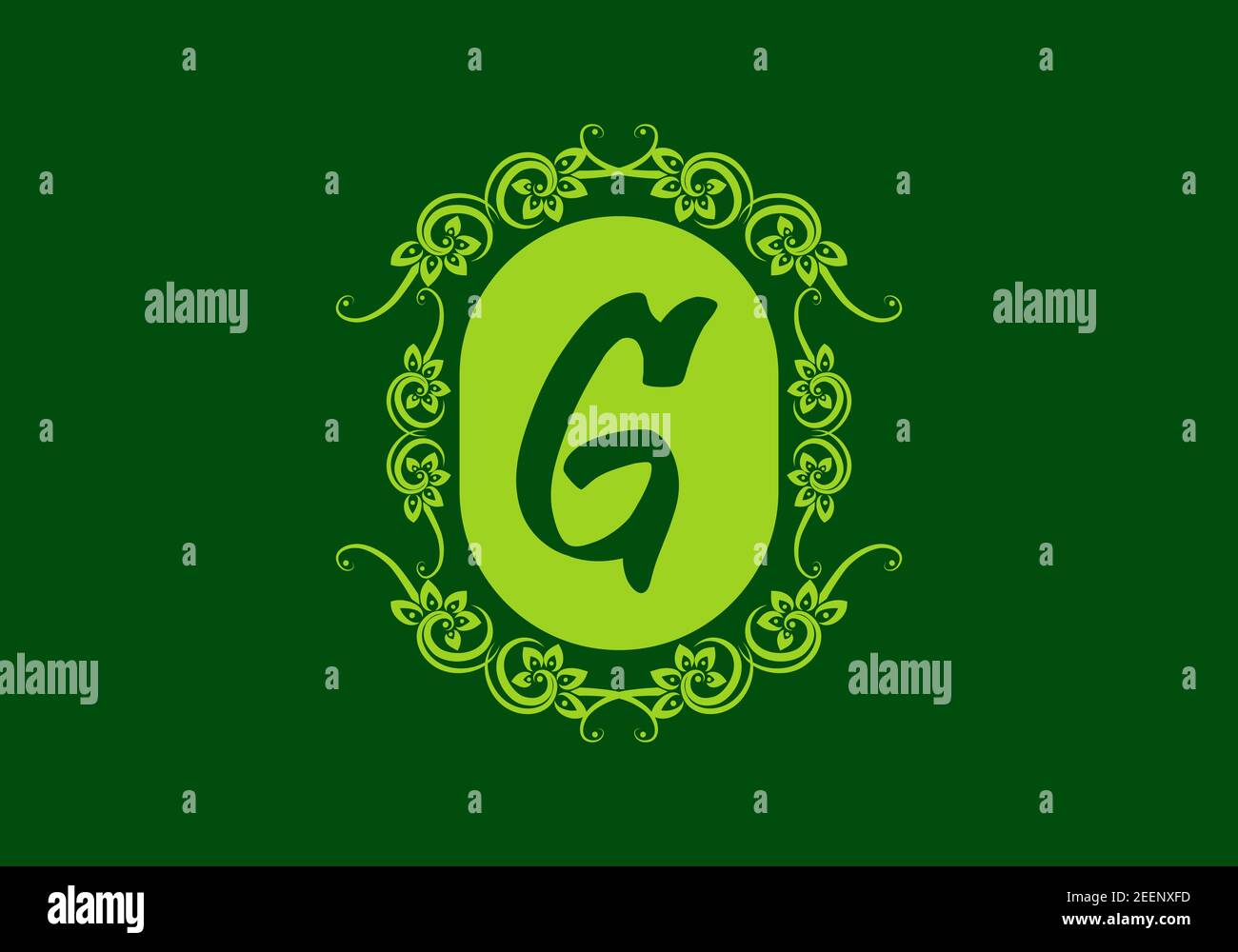 Letter g green initials logo Stock Vector Images - Alamy