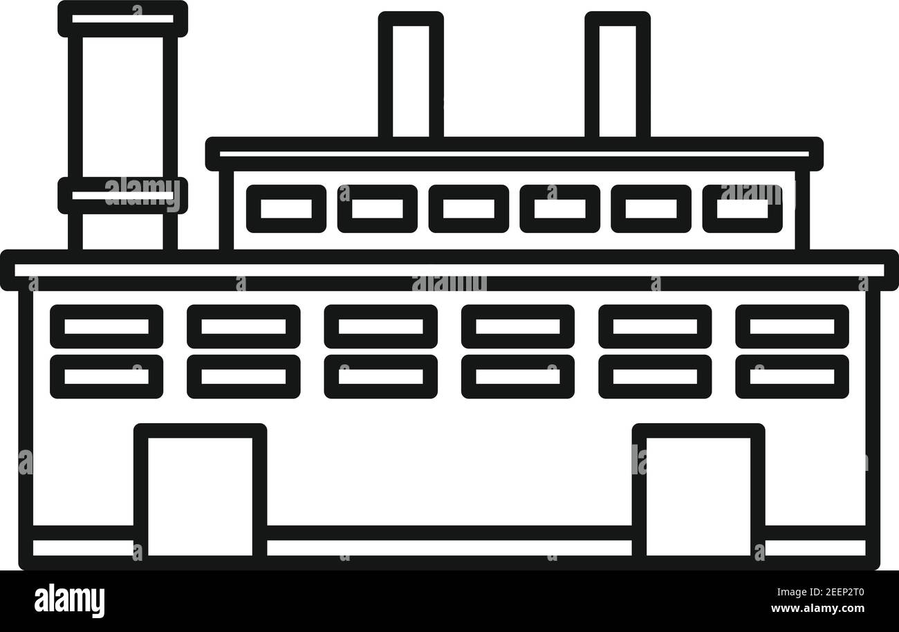 Sorting recycle factory icon, outline style Stock Vector Image & Art ...