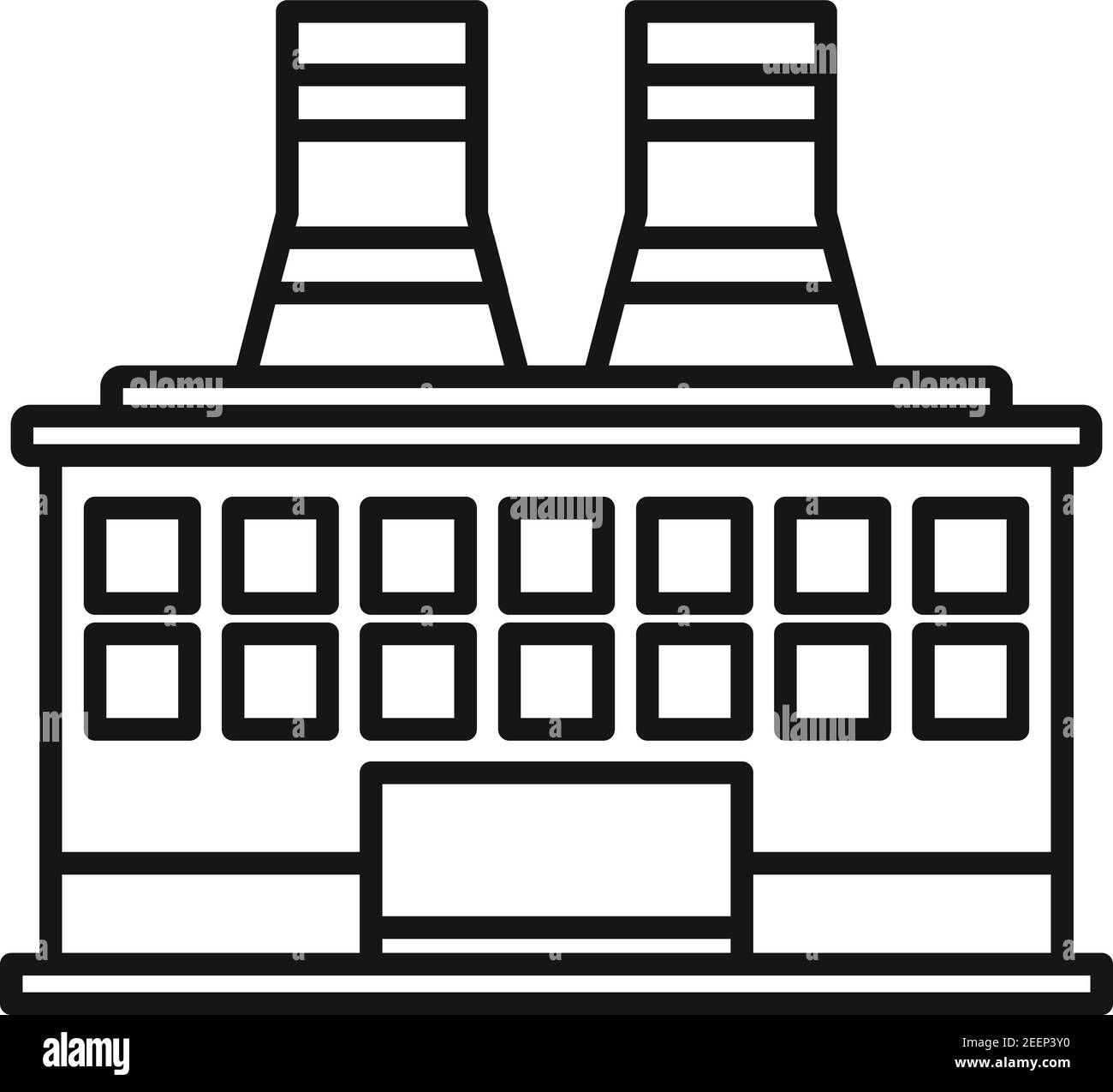 Plastic recycle factory icon, outline style Stock Vector Image & Art ...