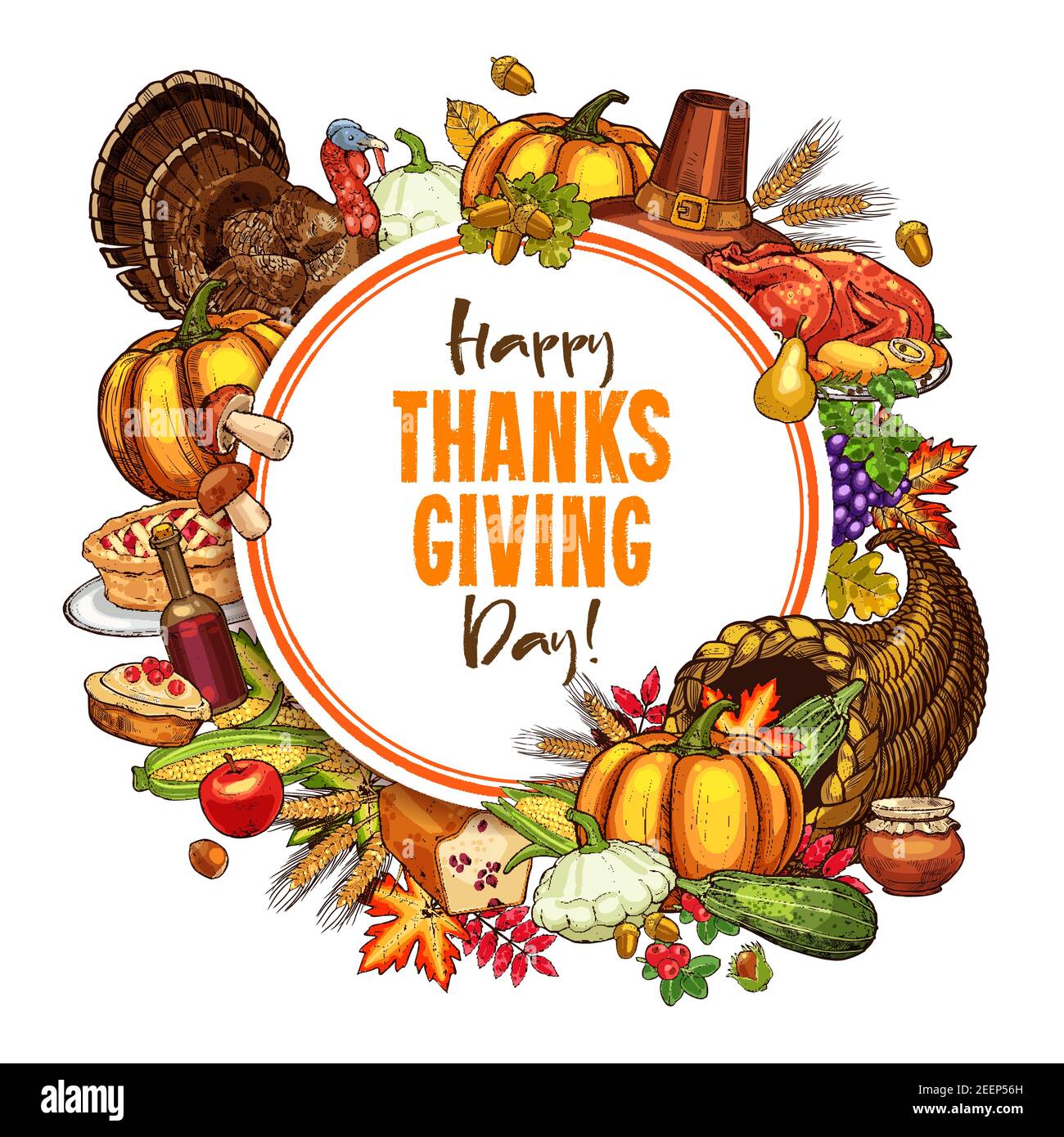 Chicken and mushroom pie Stock Vector Images - Alamy