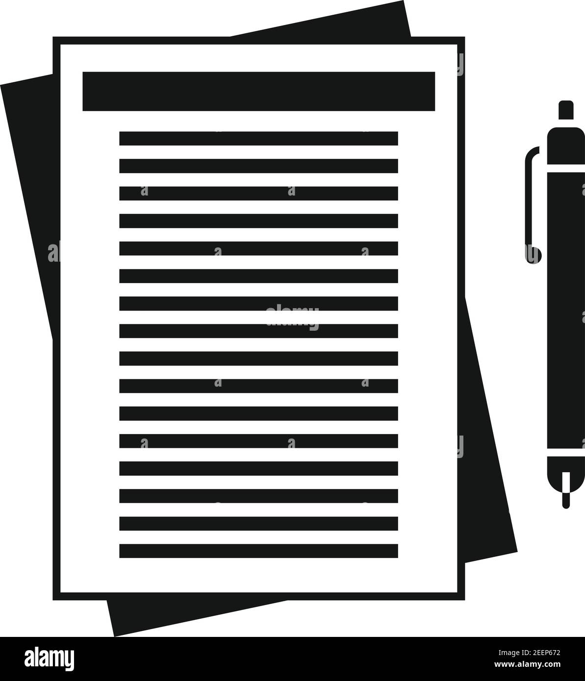 Notary paper pen icon, simple style Stock Vector Image & Art - Alamy