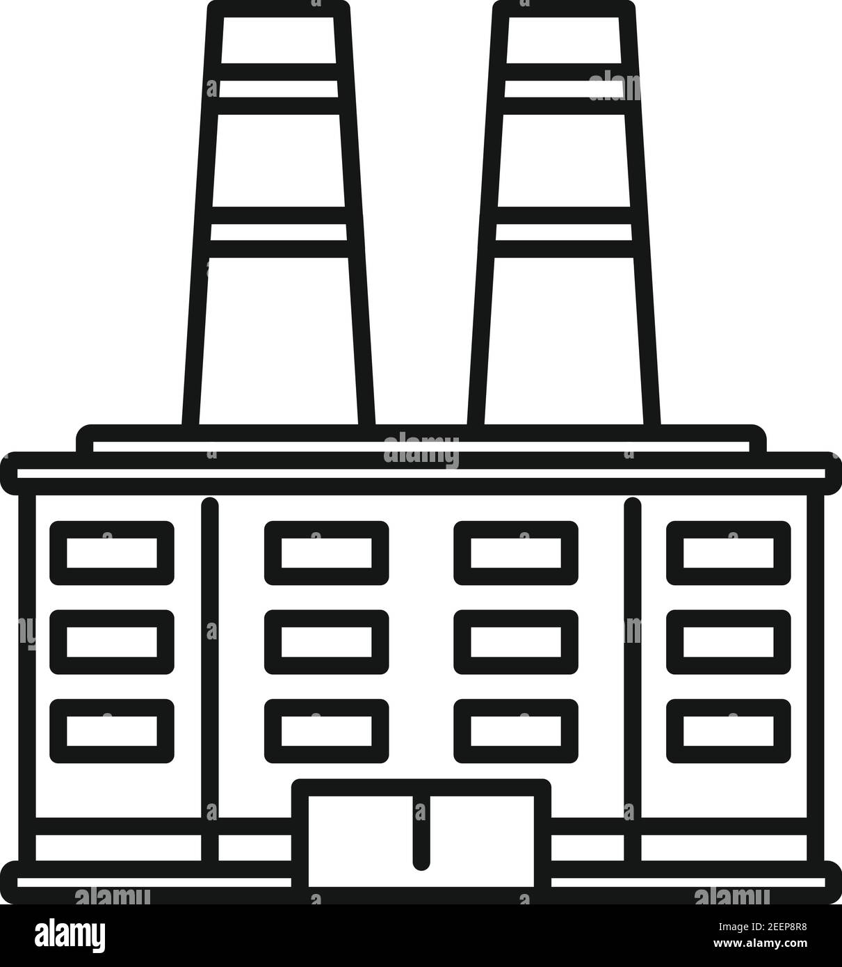 Industrial recycle factory icon, outline style Stock Vector Image & Art ...