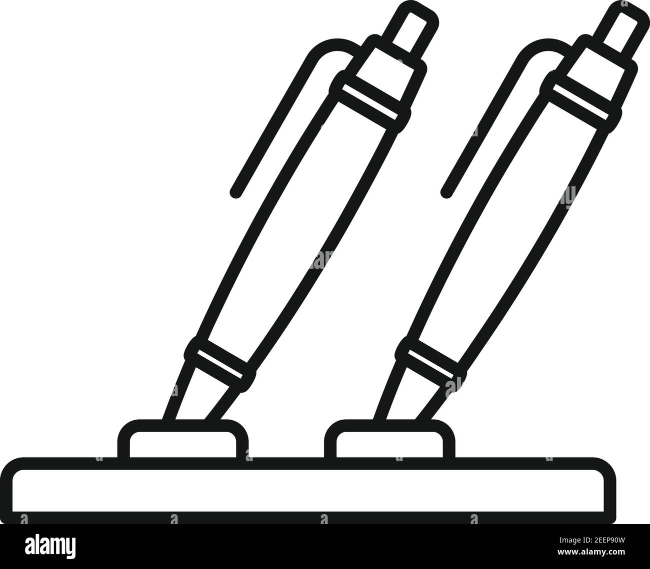 Notary pens stand icon, outline style Stock Vector Image & Art - Alamy