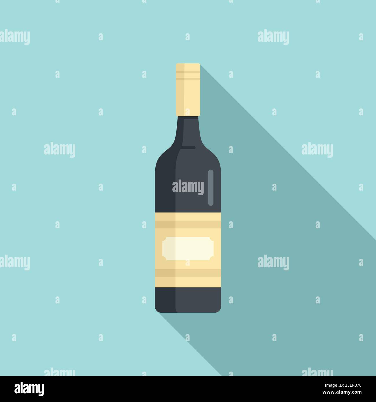 Wine bottle icon, flat style Stock Vector Image & Art - Alamy