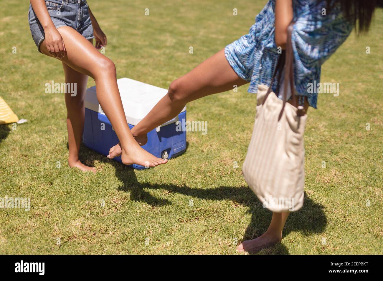 Bumping legs hi-res stock photography and images - Alamy