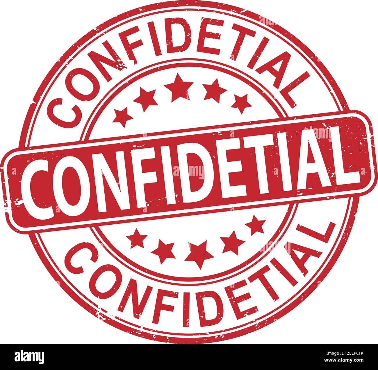A Vector Confidential Rubber Stamp Illustration ON WHITE Stock Vector ...