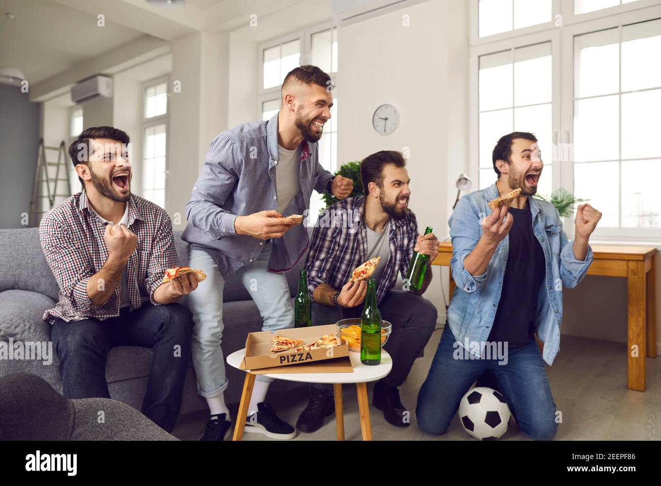 Football team men celebrating soccer hi-res stock photography and ...
