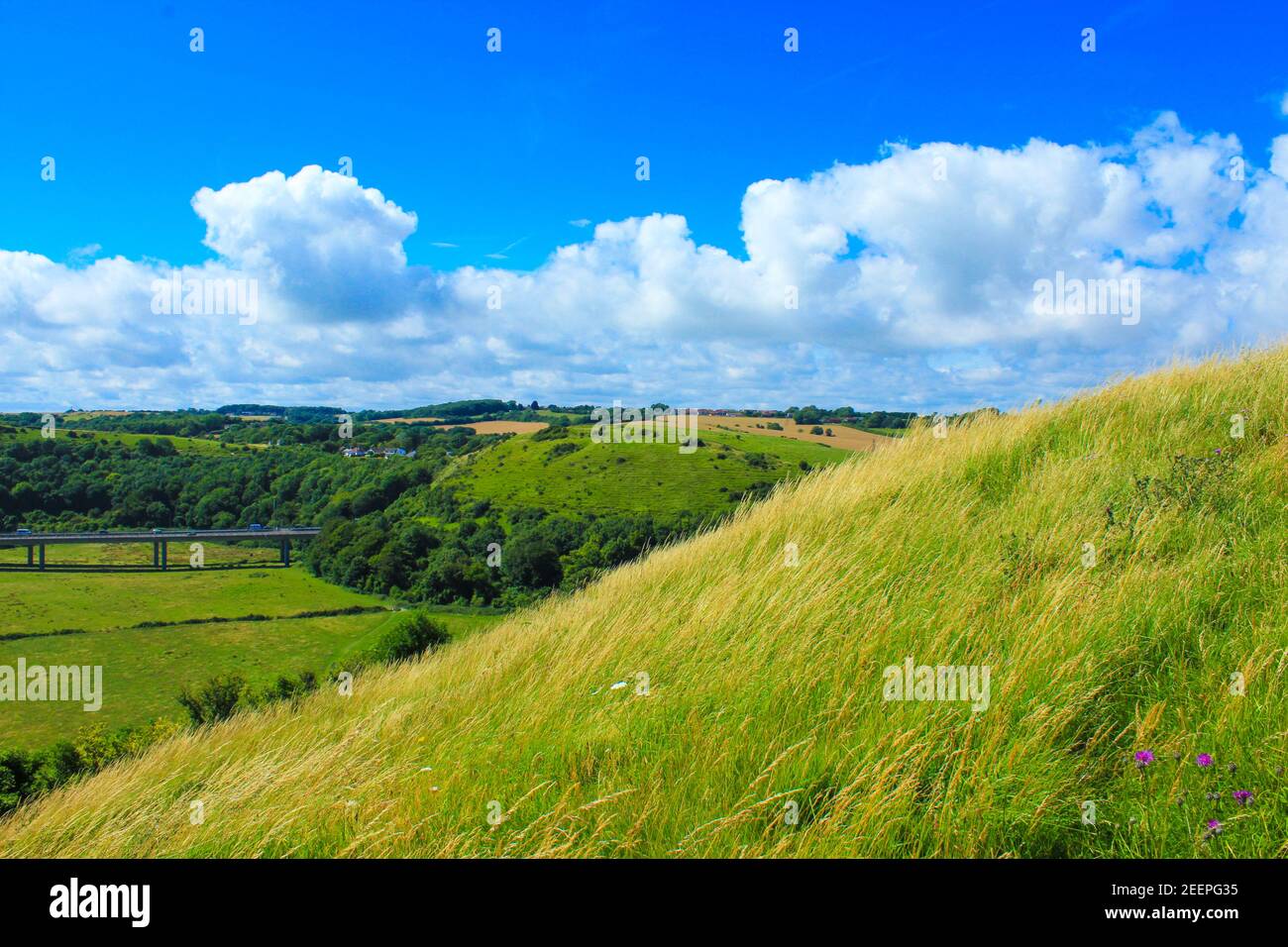 Scenic view of Folkestone surroundings the English Channel,Kent, south ...