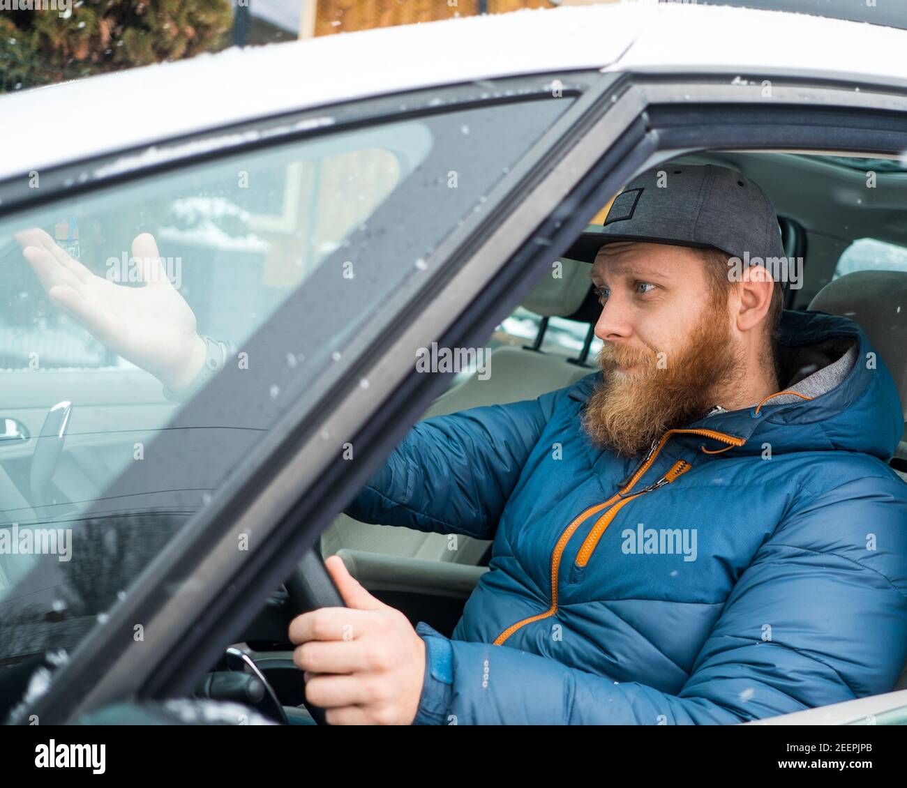 Road rage angry man driving a vehicle Stock Photo - Alamy