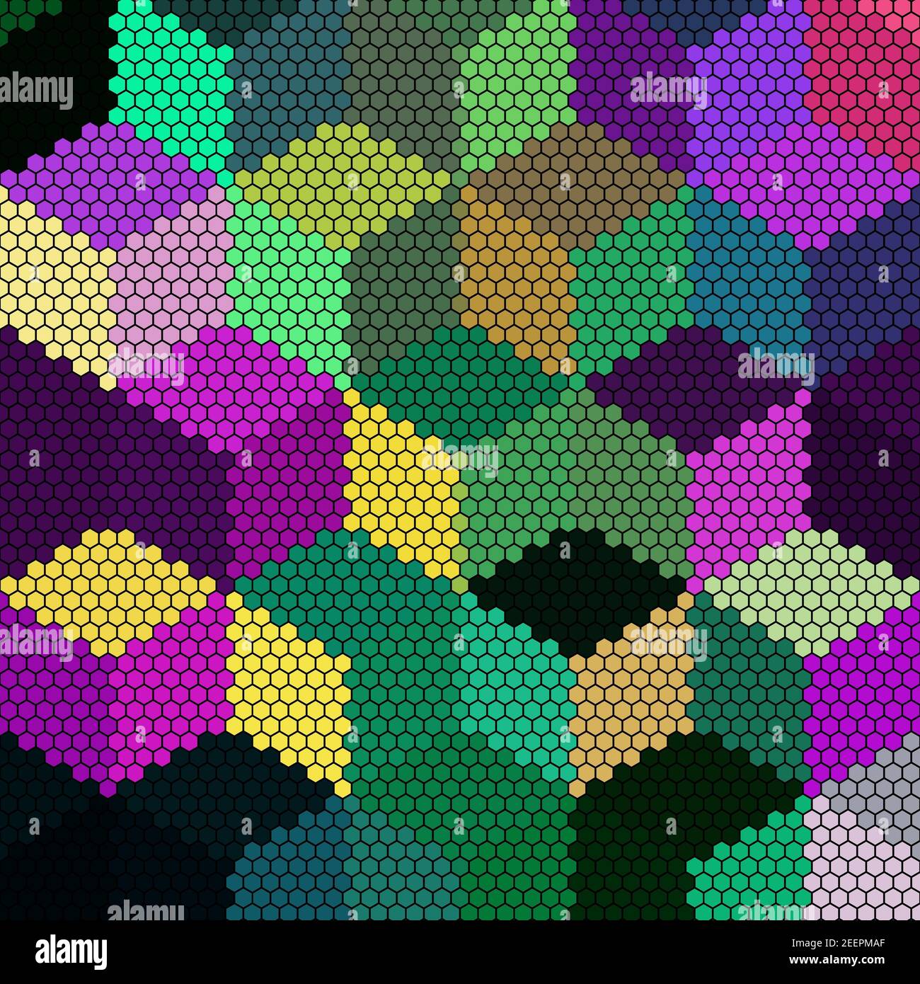 creative imagination of hex cubes shapes made by hexagons. honeycomb ...