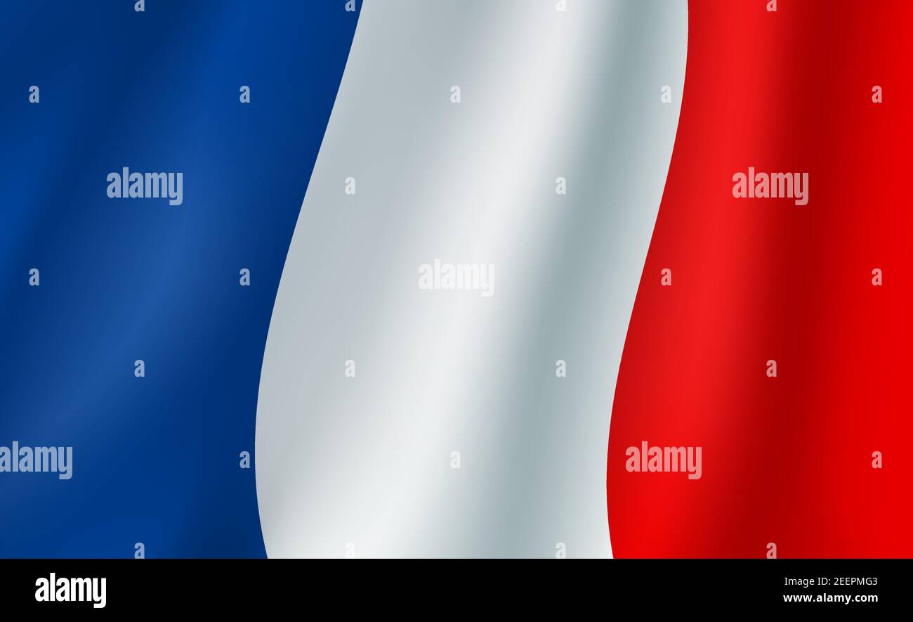 France flag 3D background of blue, white and red vertical color stripes ...