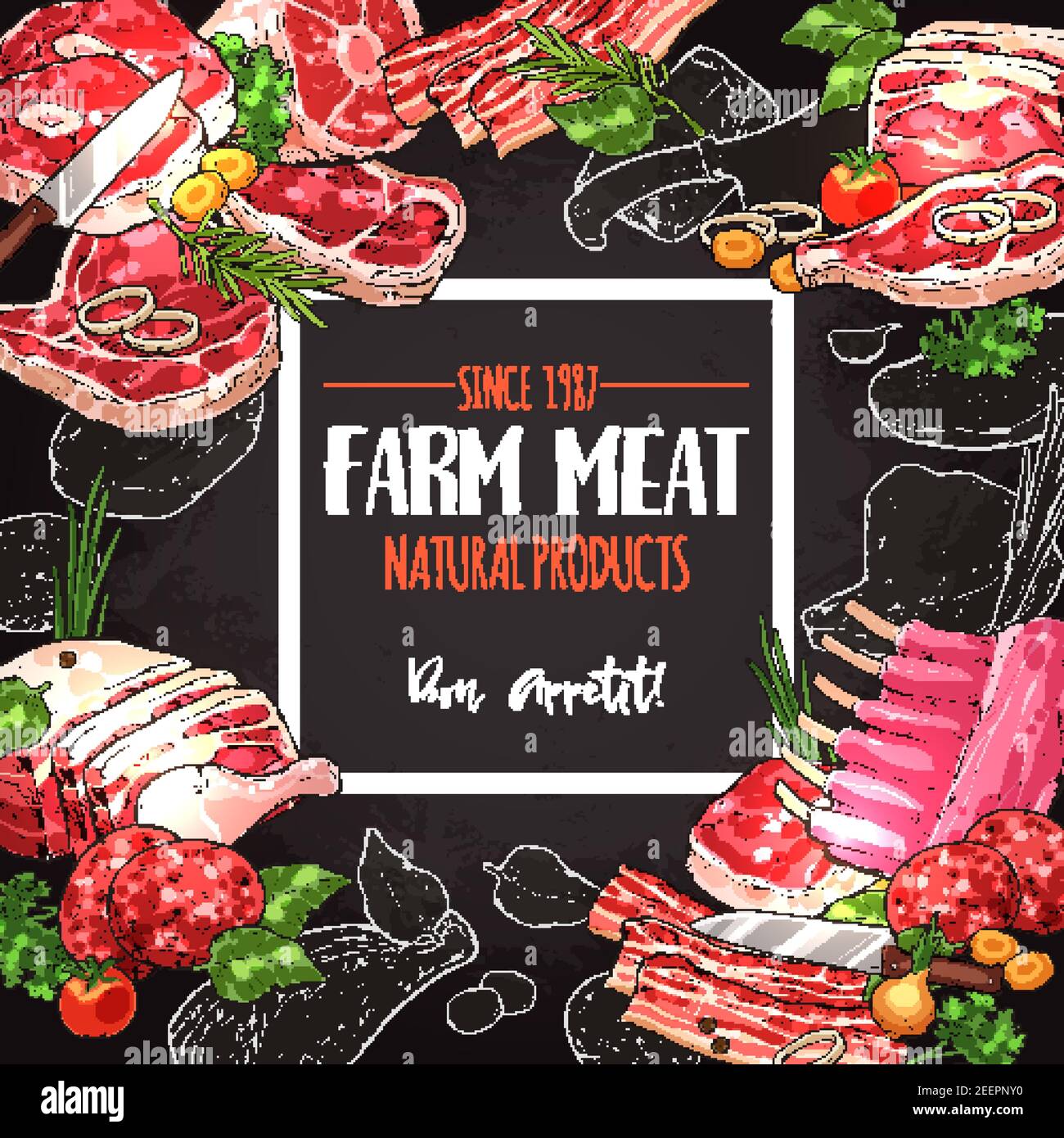 Steak pork Stock Vector Images - Alamy