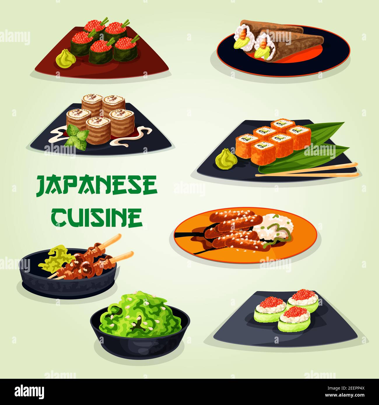 Chicken yakitori Stock Vector Images - Alamy