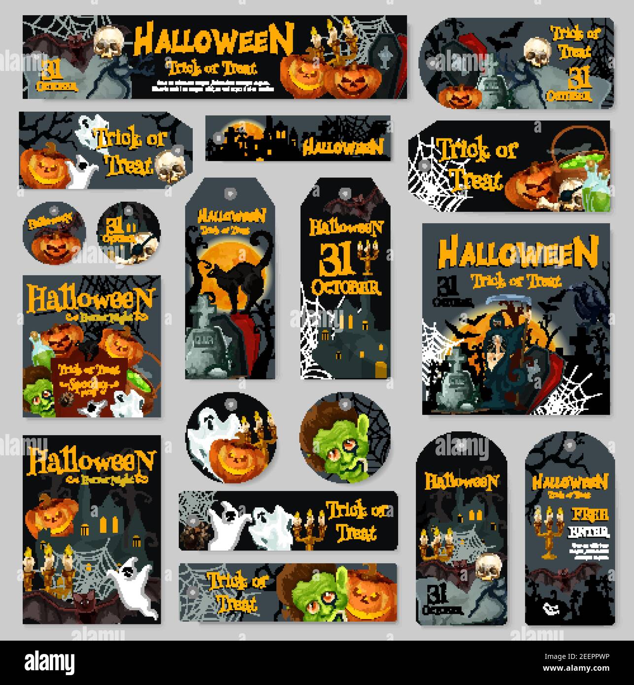 Eerie graveyard Stock Vector Images - Alamy