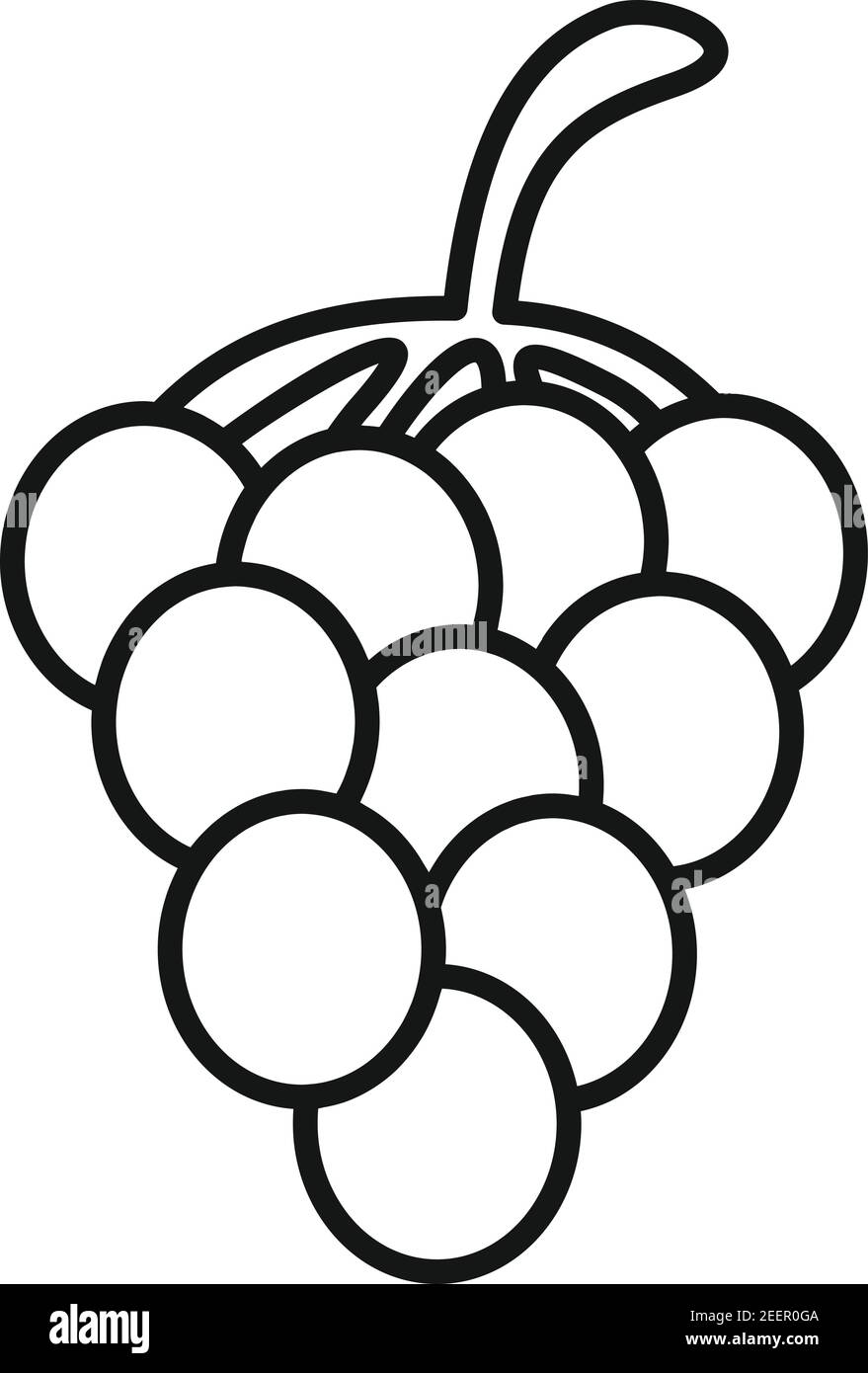 Grapes icon, outline style Stock Vector Image & Art - Alamy