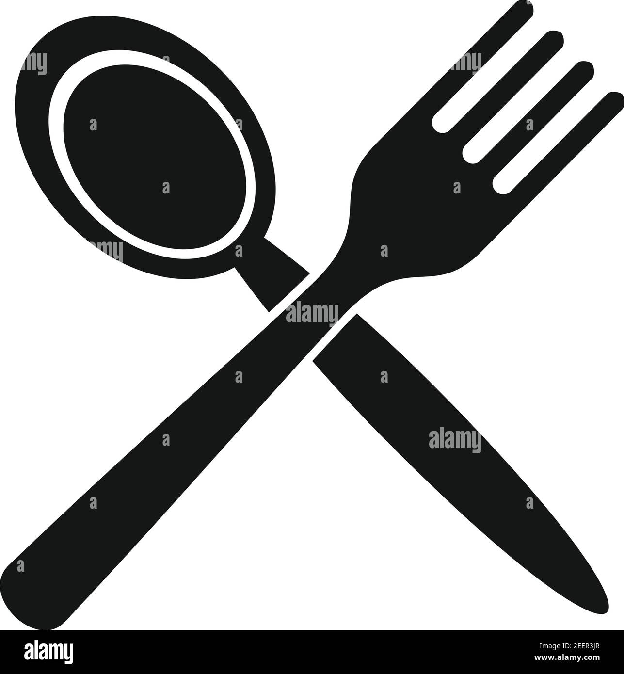 Fork spoon icon, simple style Stock Vector Image & Art - Alamy