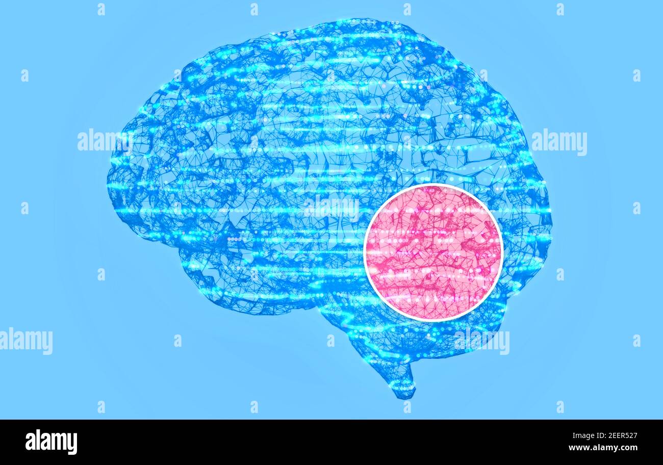 Brain study, MRI, brain section analysis. Technologies and medicine ...