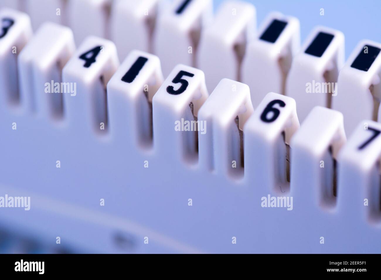 Digital telephone distribution block, cross panel. Telecommunication ...