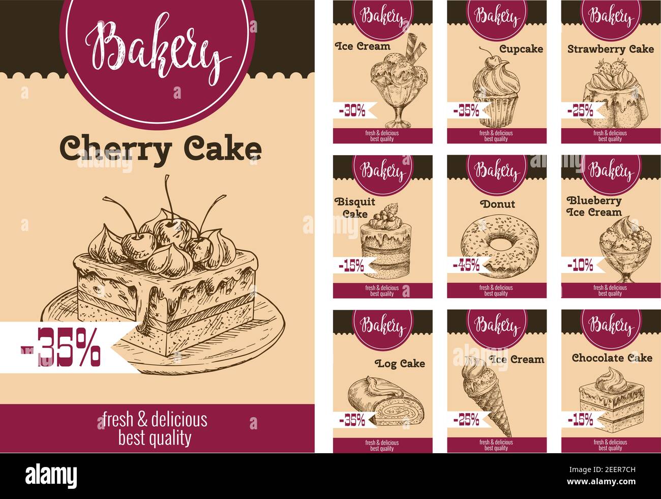 Torte cherry Stock Vector Images - Alamy