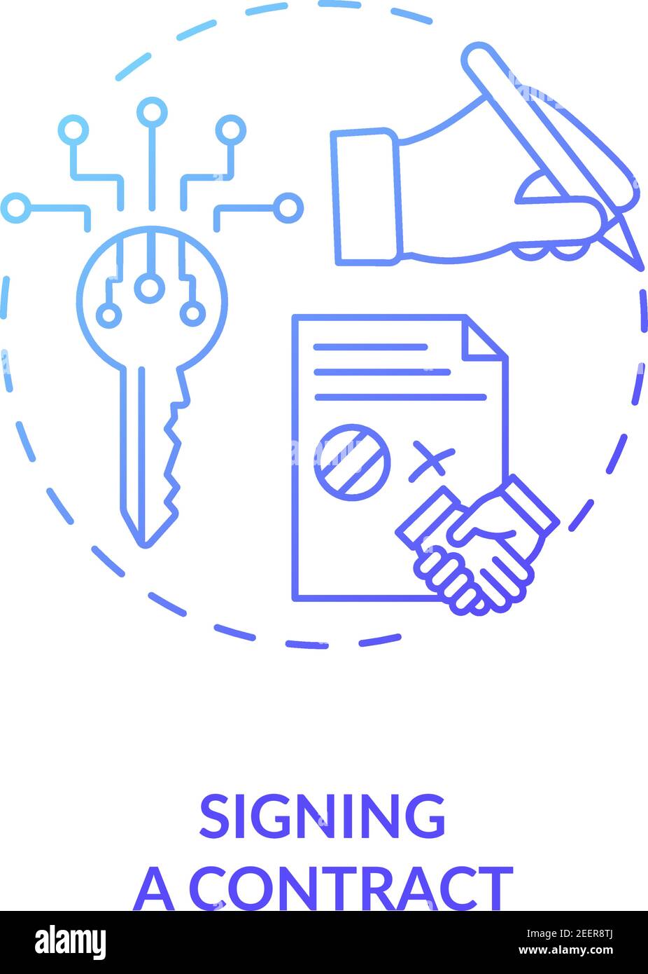 Signing a contract concept icon Stock Vector Image & Art - Alamy