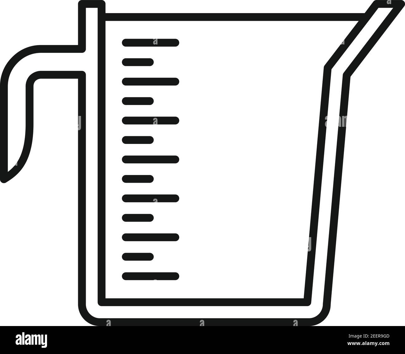 Measurement water pot icon, outline style Stock Vector Image & Art - Alamy