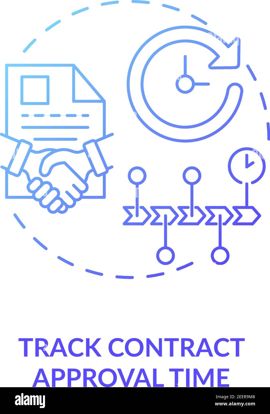Track contract approval time concept icon Stock Vector Image & Art - Alamy