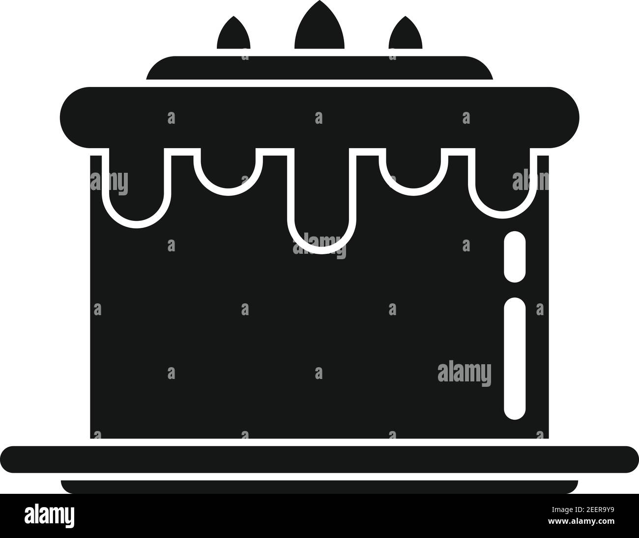 Slice sweet strawberry cake Black and White Stock Photos & Images - Alamy