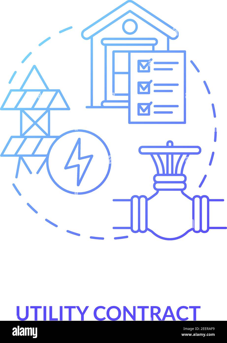 Utility contract concept icon Stock Vector Image & Art - Alamy