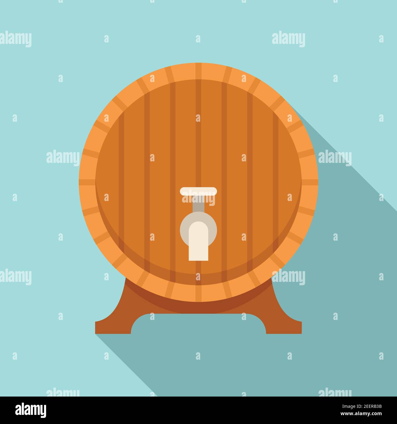 Wood wine tap barrel icon, flat style Stock Vector Image & Art - Alamy