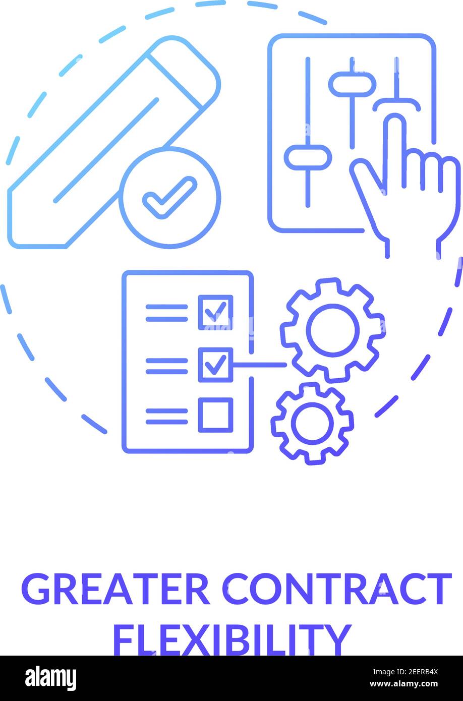 Greater contract flexibility concept icon Stock Vector Image & Art - Alamy