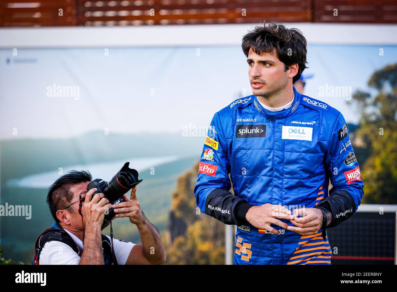 SAINZ Carlos (spa), McLaren Renault F1 MCL35, portrait during the ...