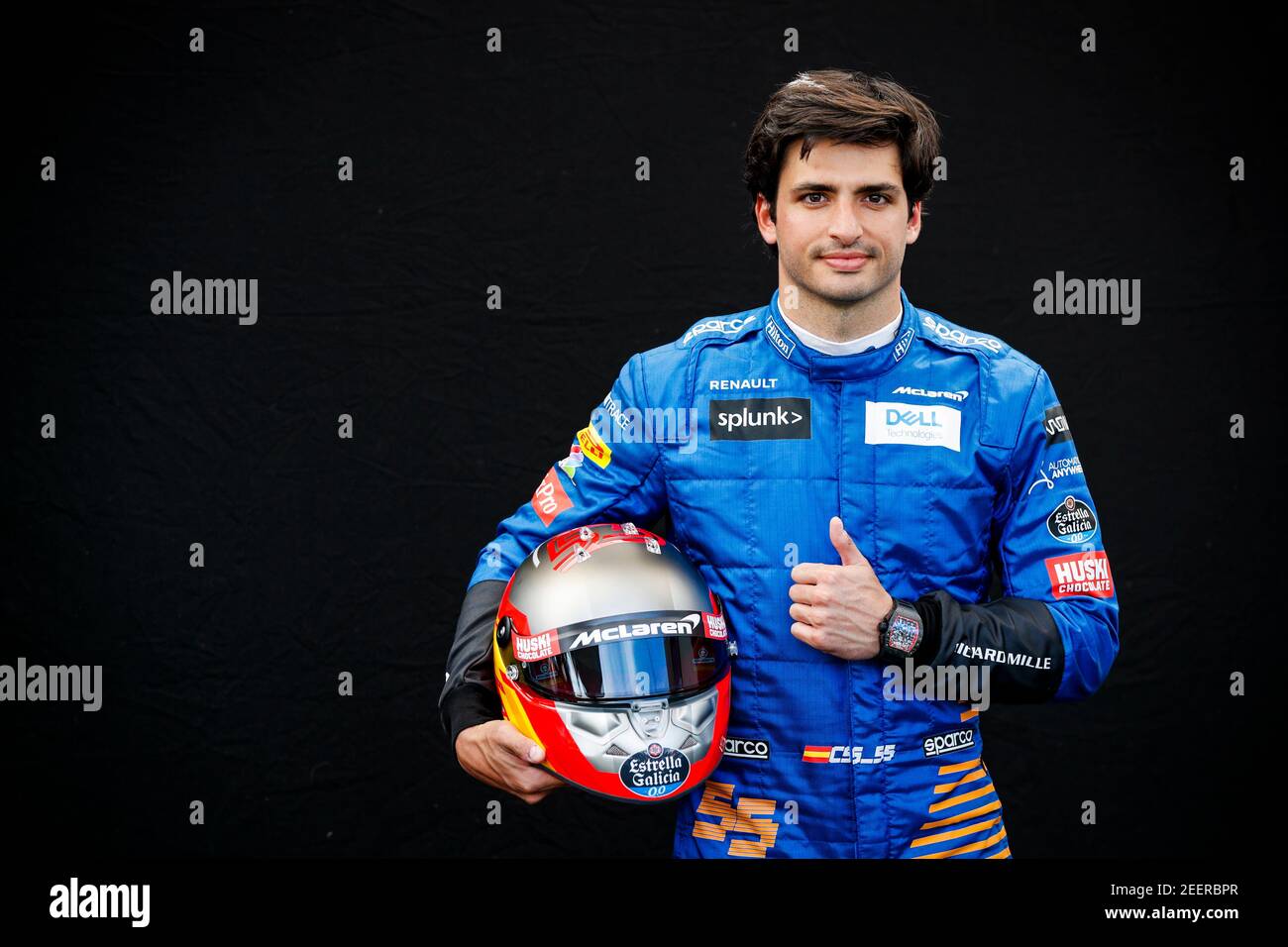 SAINZ Carlos (spa), McLaren Renault F1 MCL35, portrait during the ...